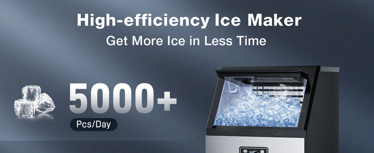 Antarctic-star Commercial Ice Maker Machine,100Lbs/Day,45 Cubes/Batch ...